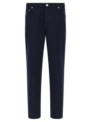 Brunello Cucinelli Cotton Trousers - Black