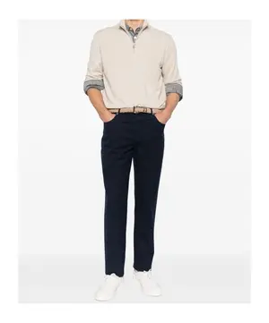 Brunello Cucinelli Cotton Trousers - Black