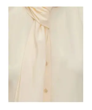Alberta Ferretti Sleeveless Knotted Neck-tie Shirt