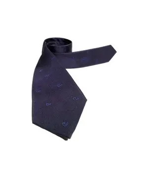 Gucci Gg Jacquard Neck Tie - Blue