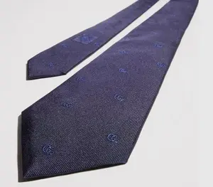 Gucci Gg Jacquard Neck Tie - Blue