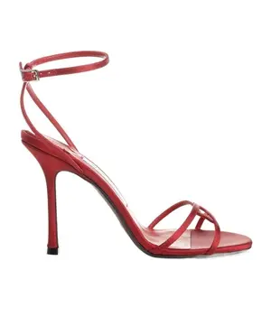 JIMMY CHOO Leo 100 Wrap Sandals - Red