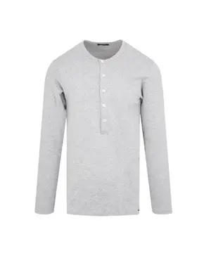 TOM FORD Crewneck Henley Pajama T-shirt - No