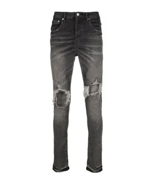 PURPLE BRAND Distressed Belt Loop Jeans - Grey