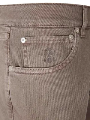 Brunello Cucinelli Button Fly Jeans - Brown