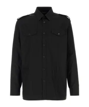 Gucci Collared Long-sleeve Shirt - Black