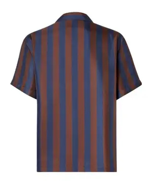 Fendi Striped Collared Short-sleeve Shirt