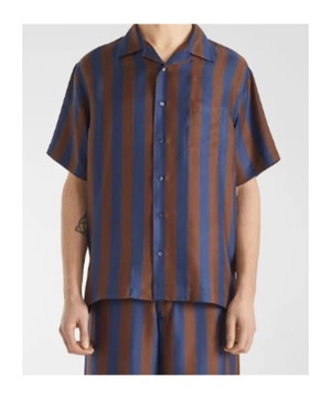Fendi Striped Collared Short-sleeve Shirt