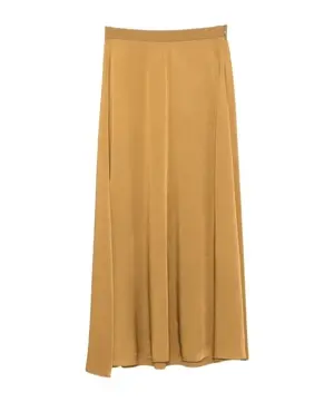 FORTE_FORTE Pleated A-line Skirt - Mustard