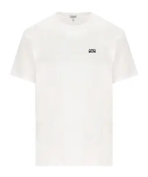 Loewe Logo Detailed Short Sleeved T-shirt - White