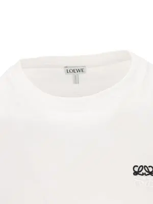 Loewe Logo Detailed Short Sleeved T-shirt - White