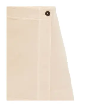 Closed Wrap-style Button-fastening Skirt