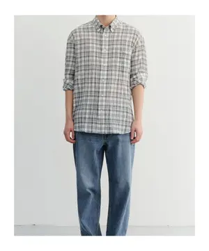 DUNST Check-pattern Long-sleeve Shirt