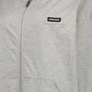 Miu Miu Logo Zip-up Hoodie