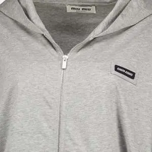 Miu Miu Logo Zip-up Hoodie