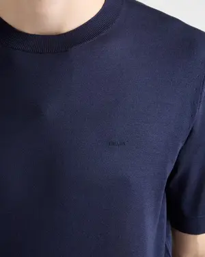 Prada Short-sleeved Silk Sweater