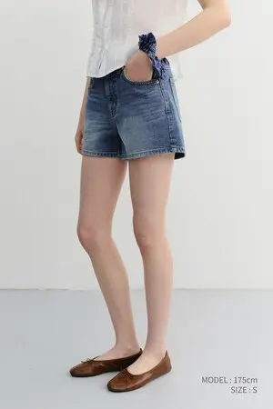 DUNST Faded Denim Shorts