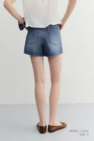 DUNST Faded Denim Shorts