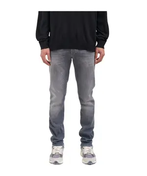 DONDUP Slim Fit Jeans With Belt Loops - Gray