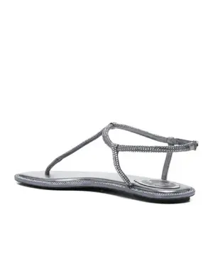 Rene Caovilla Embellished Thong Sandals - Gray