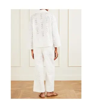 Tove Leighton Floral-embroidered Cotton-blend Blouse