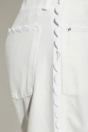 Rag & Bone Scallop Trim Wide-leg Jeans - No