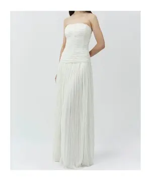 Simkhai Danielle Crinkle Jersey Bustier Gown