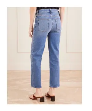 FRAME High-rise Straight Leg Jeans