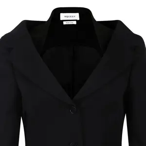 Alexander McQueen Off-shoulder Blazer - Black