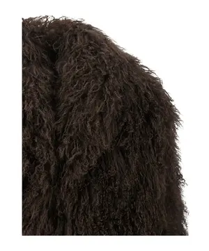 YVES SALOMON Long Sleeve Fur Coat