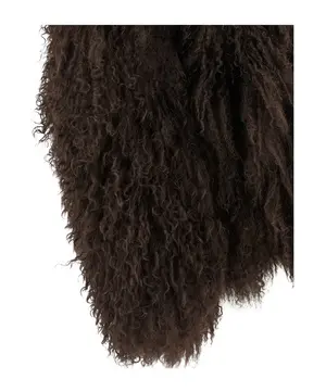 YVES SALOMON Long Sleeve Fur Coat