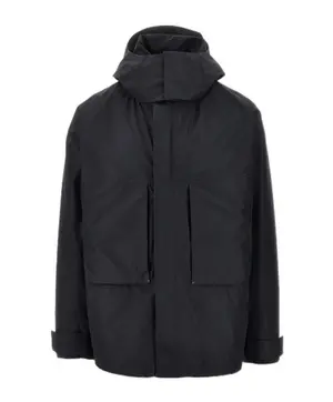 Herno Removable Hooded Zipped Jacket - Black