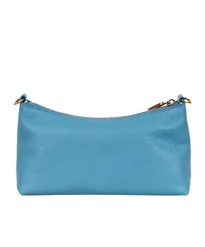 COCCINELLE Aura Debossed Logo Shoulder Bag - Blue