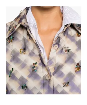 Dries Van Noten Embellished Long Sleeve Shirt