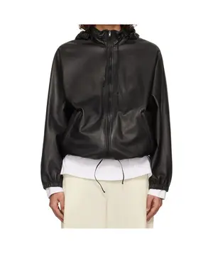 THE ROW Long Sleeve Leather Jacket