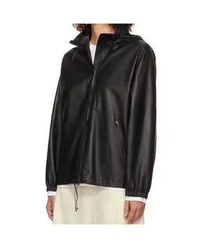 THE ROW Long Sleeve Leather Jacket