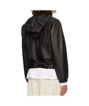 THE ROW Long Sleeve Leather Jacket