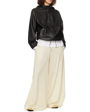 THE ROW Long Sleeve Leather Jacket