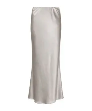 D.exterior Elastic Waist Midi Skirt