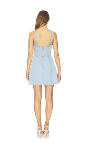 Steve Madden Denim Mini Dress With Adjustable Straps