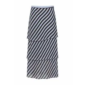 Carmen Says Asymmetric Striped Maxi Skirt