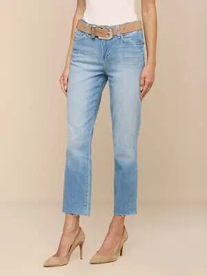 L'Agence Sada Cropped Slim-leg Jean In Light Wash