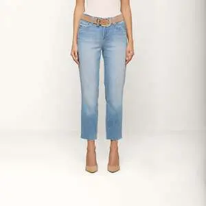 L'Agence Sada Cropped Slim-leg Jean In Light Wash