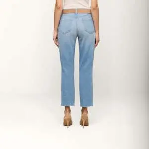 L'Agence Sada Cropped Slim-leg Jean In Light Wash