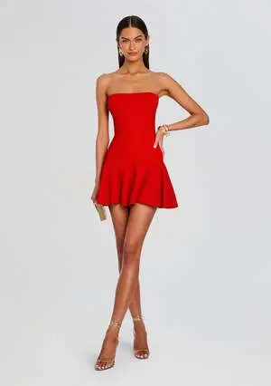 Retrofete Annina Metallic Knit Dress - Metallic Geranium