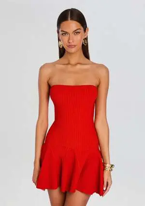 Retrofete Annina Metallic Knit Dress - Metallic Geranium