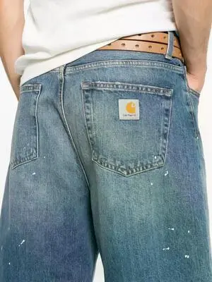 Carhartt Work In Progress Landon Paint-splatter Shorts - Blue