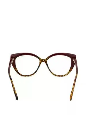 TOM FORD Leopard-pattern Cat-eye Glasses