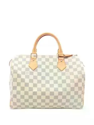 LOUIS VUITTON Louis Vuitton Speedy Bandouliere Damier Azur Tote Bag Neutrals