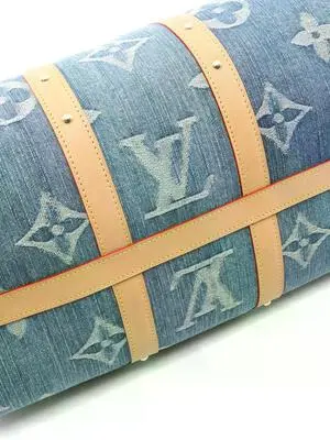 LOUIS VUITTON Keepall Bandoulière Monogram Boston Bag - Blue